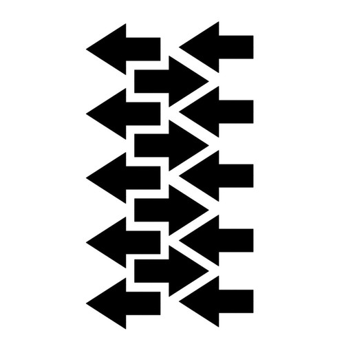 Vinyl Arrow Sticker Different Size Small Big Arrows 5-20cm Black Self ...