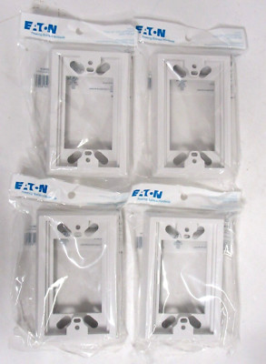 (4 pack) Eaton GFCI Receptacle Outlet Extension Ring 7/8" Inch White ...