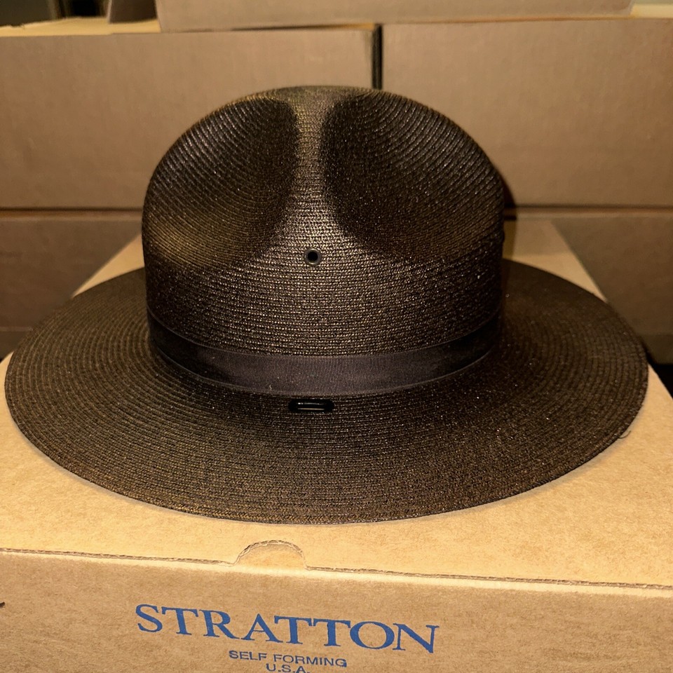 NEW Stratton Sheriff Style Straw Hat 40DB Double Brim Oval BROWN ...