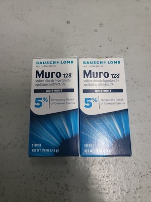 Muro 128 Sterile Ophthalmic 5 Percent Sodium Chloride Ointment Twin ...