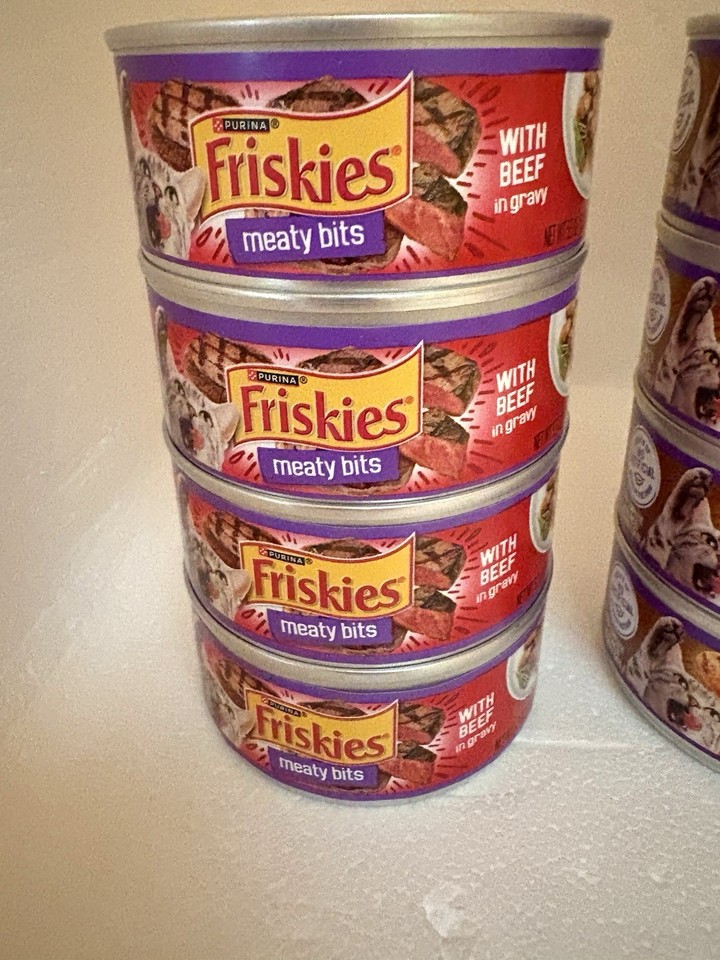 12 Cans- Purina Friskies Wet Cat Food Variety Pack, Meaty Bits -5.5 oz ...