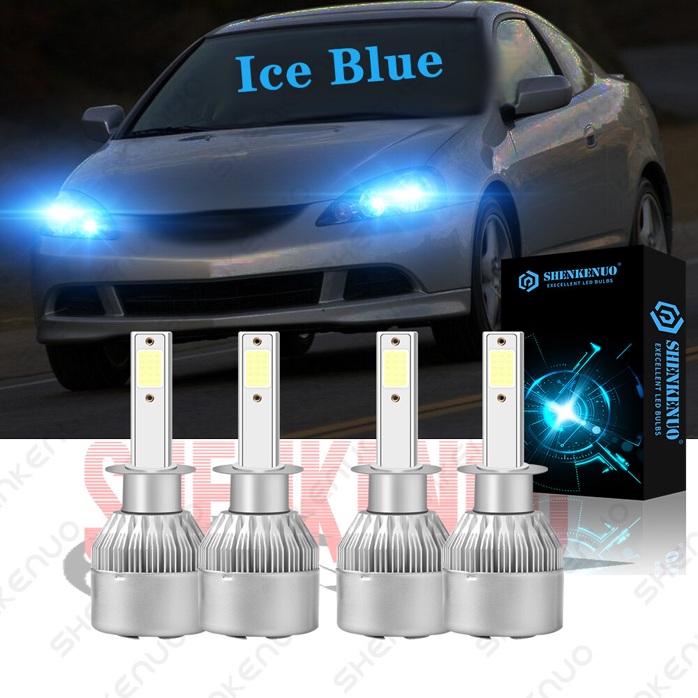 For Acura RSX 2002 2003 2004 4x H1 LED Headlight Combo High & Low Beam ...