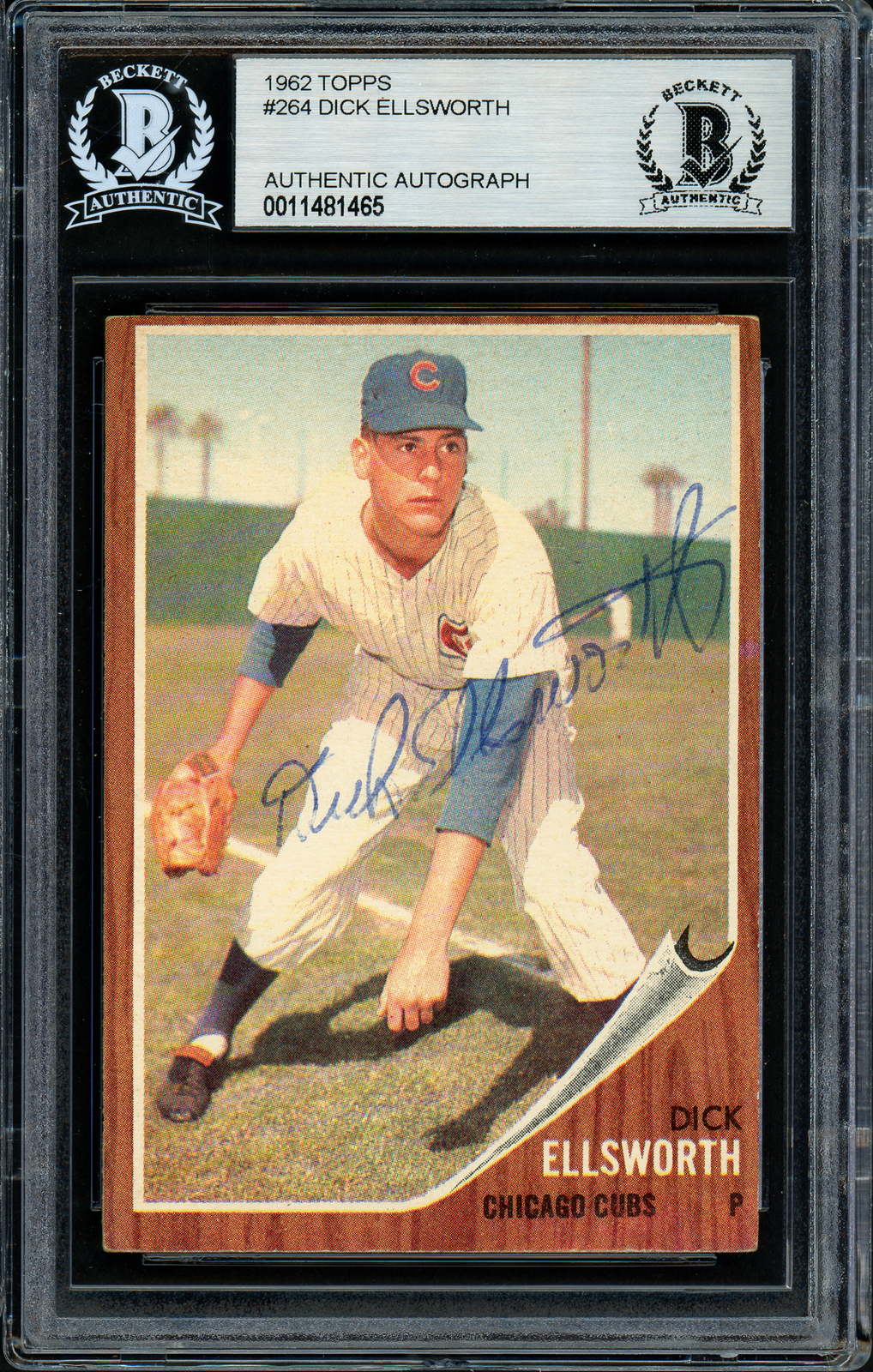 Dick Ellsworth Autographed Signed 1962 Topps Card #264 Cubs Beckett ...