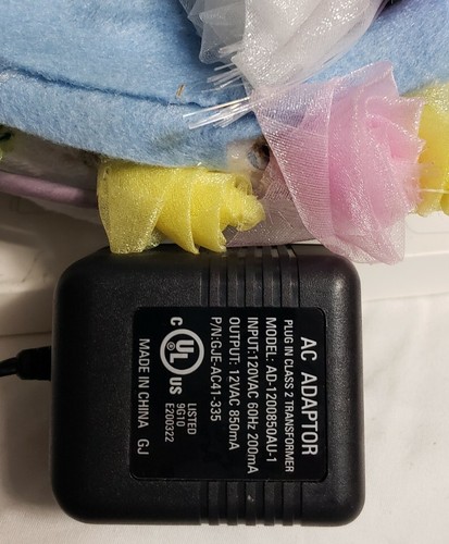 Vtg Fiber Optic Easter Bunny Rabbit in Egg Flowers Decor in box *Works ...