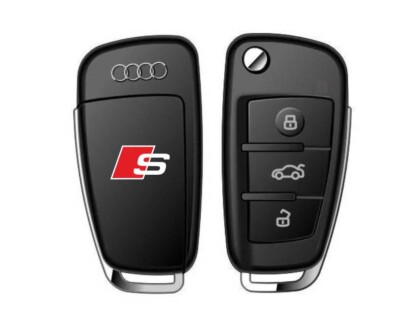 2x Audi s-line key fob sticker decal logo fits A6 A7 A8 A3 A4 Q7 Q5 RS ...