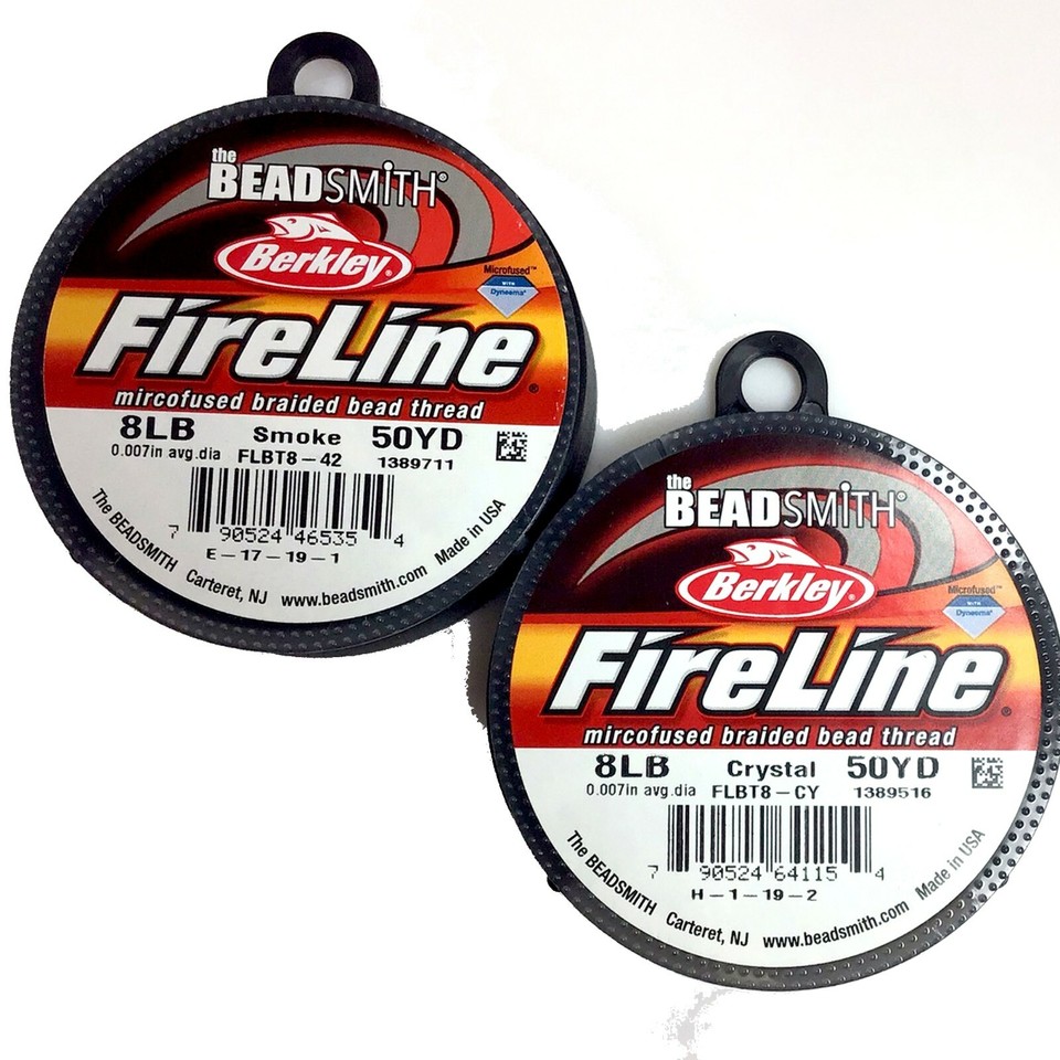 FireLine Beading Thread Cord Beadsmith 4LB 6LB 8LB Crystal Smoke 50 ...