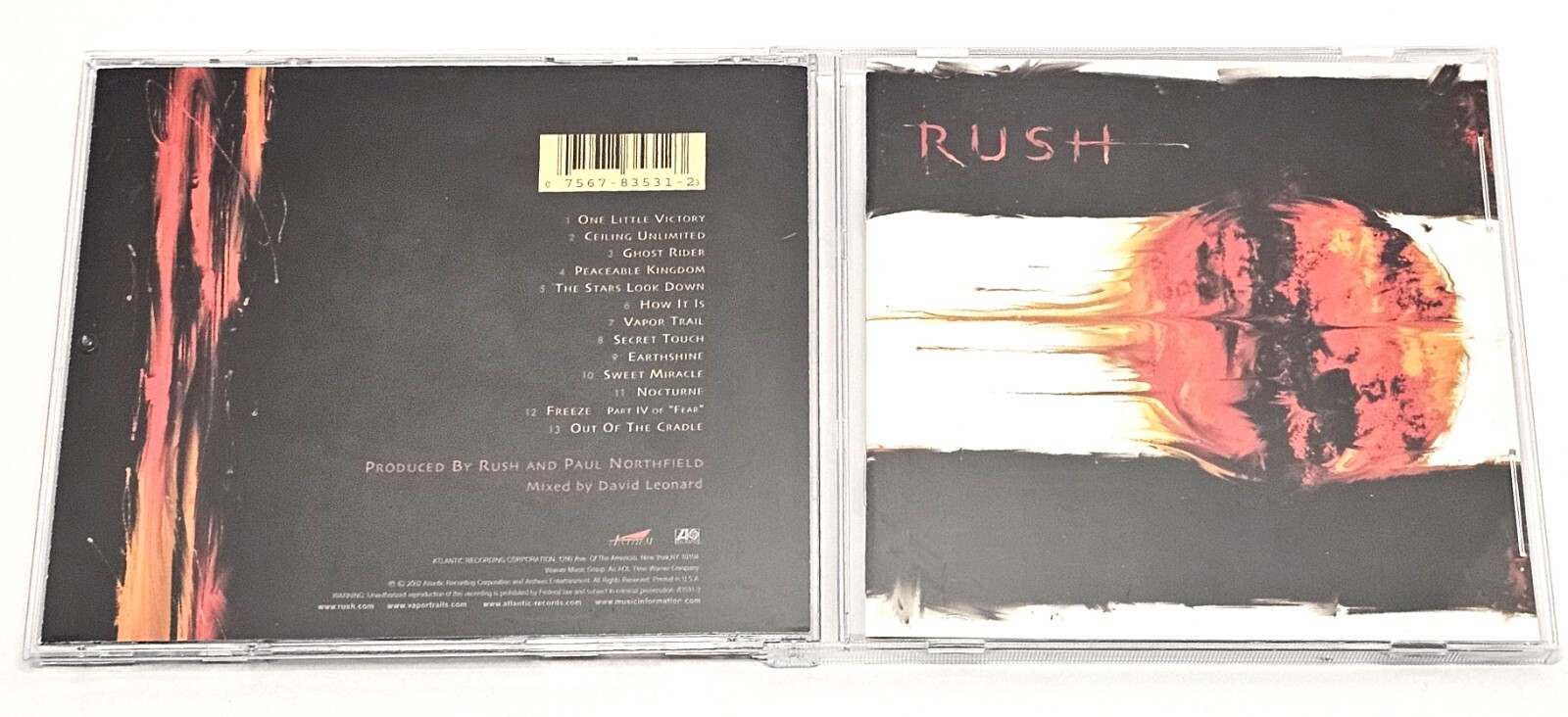 Rush Vapor Trails CD 2002 Anthem/Atlantic 83531-2 | eBay