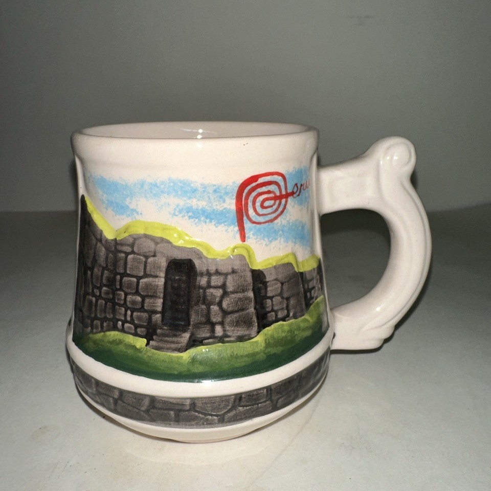 Machu Picchu Peru Mug Inca Ruins Llama Coffee Machupicchu Embossed ...