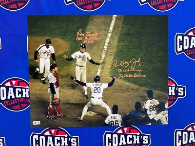 Howard Johnson & Ray Knight Autographed 16x20 Photo with Multi ...