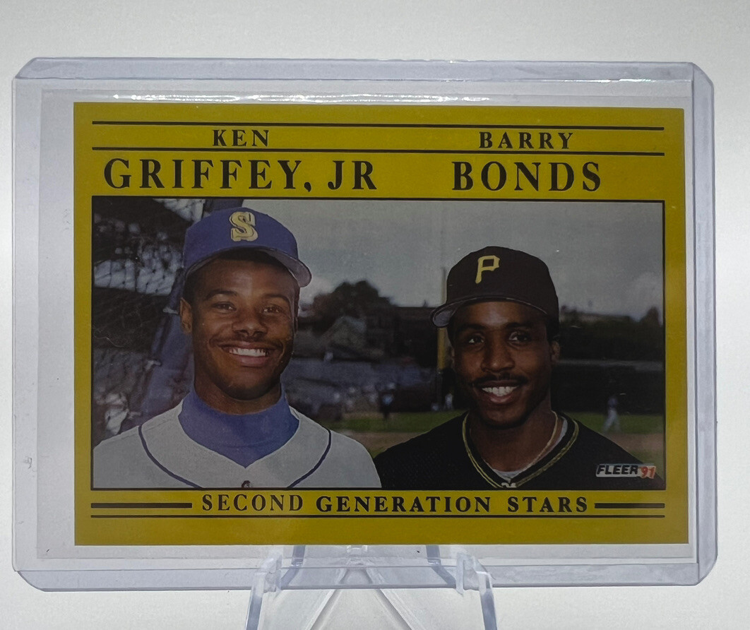1991 FLEER Ken Griffey Jr Barry Bonds 2nd Generation Stars #710 - Error ...