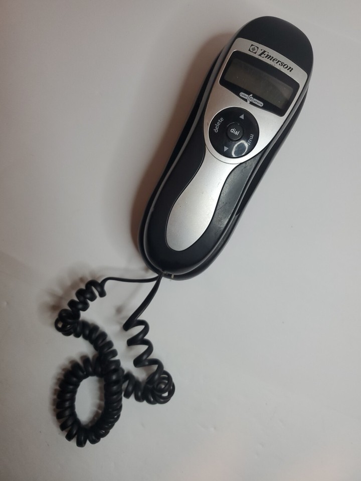 Emerson EM-2516 Single Line Corded Phone Black Gray Cord Telephone ...