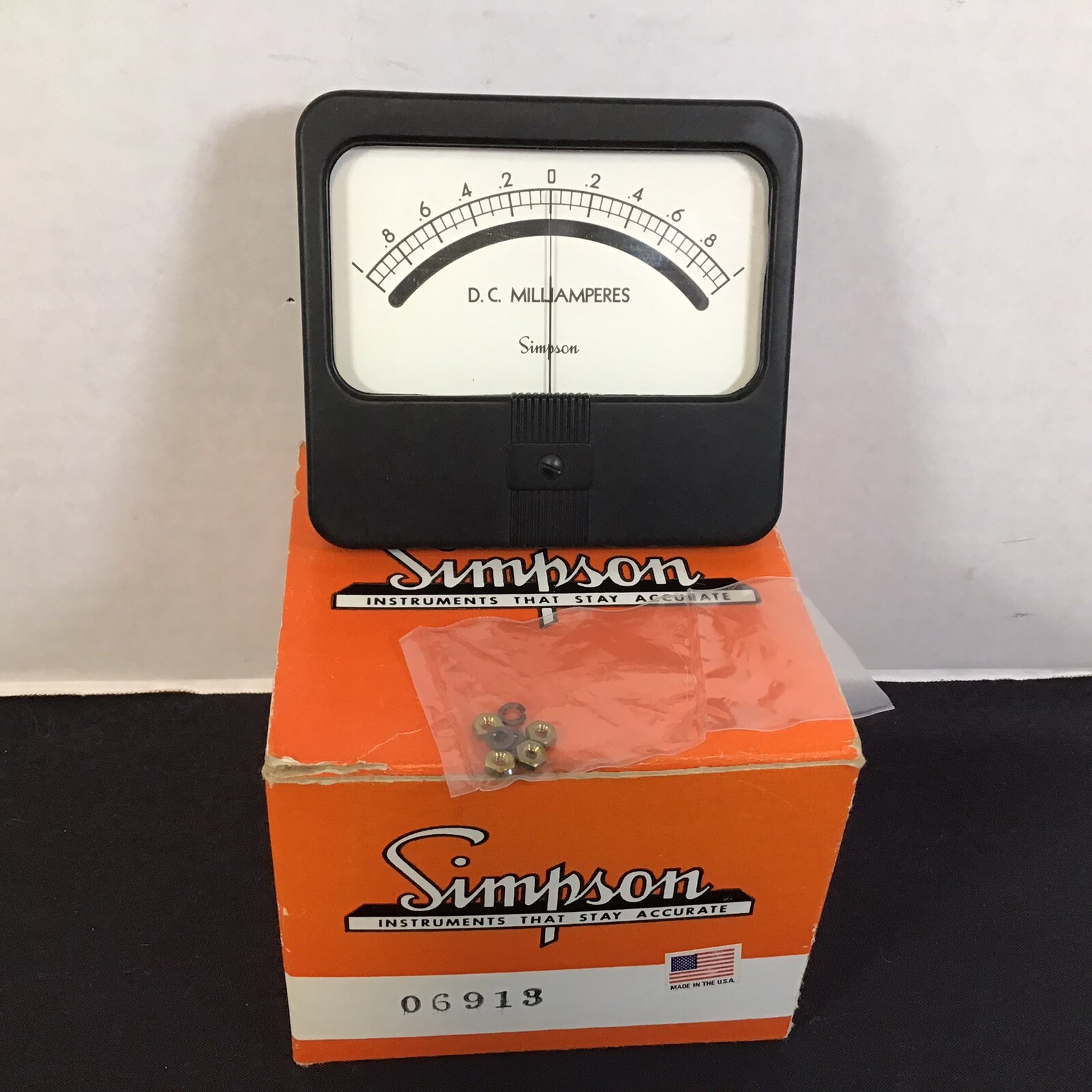 Simpson Instruments DC Milliamperes Panel Meter 0-1mA 4.5 x 4.25 in New ...
