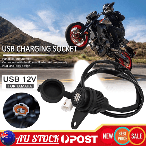 Motorcycle Dual USB Charger Socket for Yamaha MT-09 SP FZ-07 XSR Tracer ...