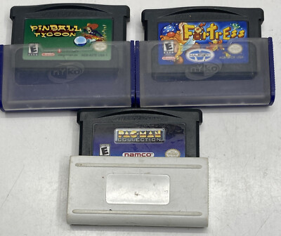 3-Nintendo GameBoy Advance PAC-MAN, FORTRESS, PINBALL TYCOON | eBay