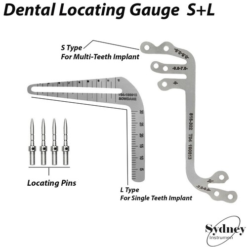 L&S Depth Parallel Pin Gauge Ruler Dental Implant Surgical Drill Guide ...