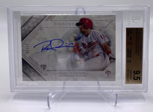 2018 TOPPS DIAMOND ICONS RHYS HOSKINS AUTO 17/25 RC BGS 9.5 10 JERSEY ...