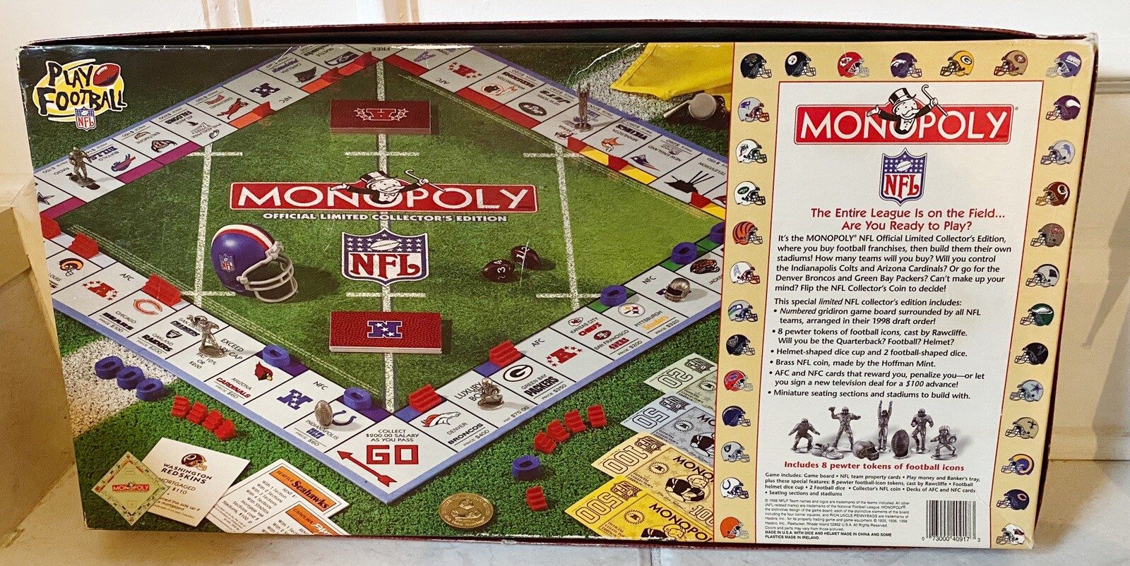 Monopoly NFL Limited Collectors Edition 1998 Parker Brothers 40917 for ...