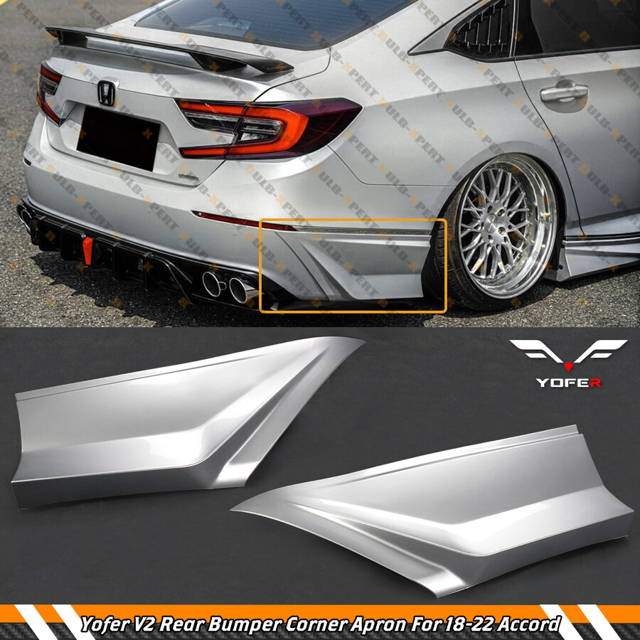 FOR 18-2022 10TH ACCORD YOFER V2 LUNAR SILVER REAR BUMPER SIDE CORNER ...