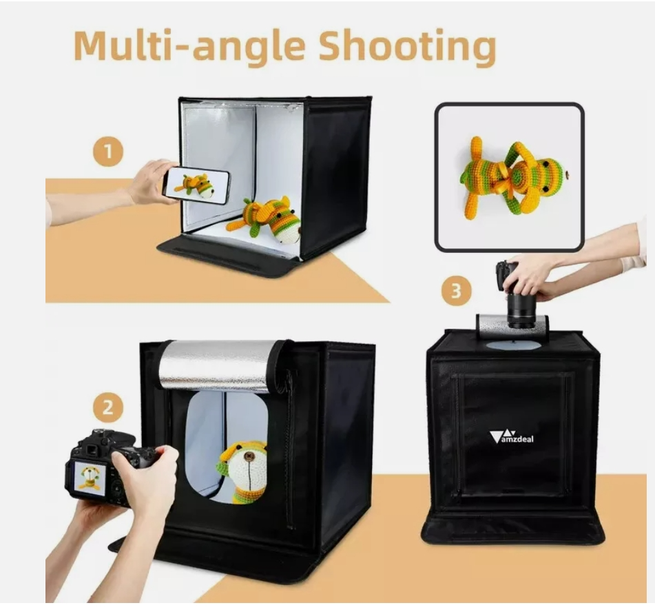 Photo Studio Portable Light Box 16 X 16 Inch Box Cube Adjustable Light ...