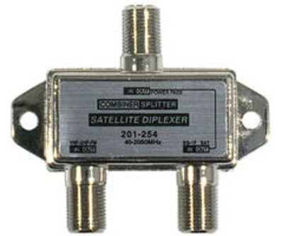 Steren 5-2400 MHz 2.4GHz TV Satellite Mini-Diplexer - Split or Combine ...