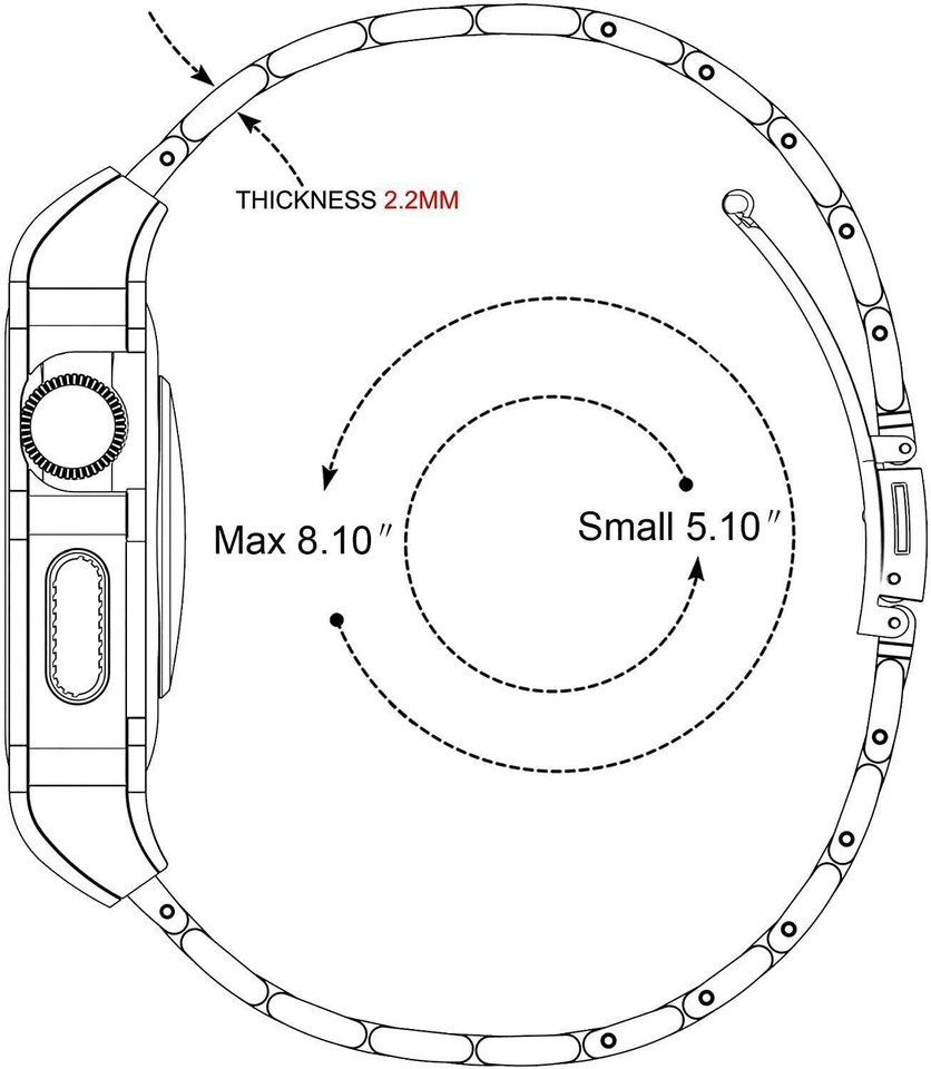 Apple Watch Case Band Stainless Steel Metal 38/40/42/44mm Iwatch 6 SE 5 ...