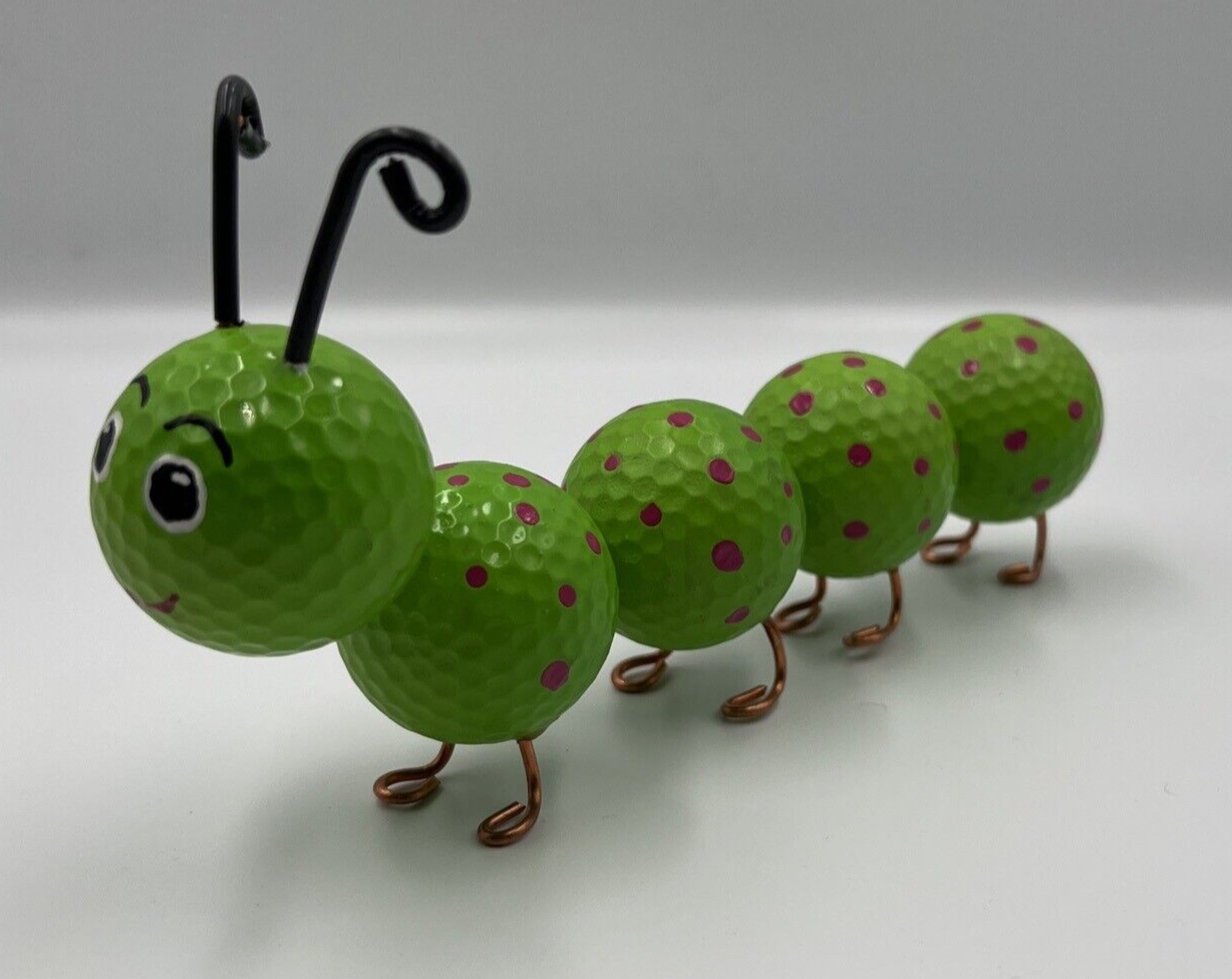 Handmade Caterpillar Made of Golf Balls Whimsical Craft | eBay