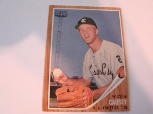 1962 Topps # 496 Wayne Causey card Kansas City Athletics | eBay