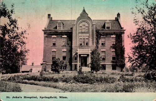 POSTCARD ST. JOHN'S HOSPITAL SPRINGFIELD MINNESOTA - 1913 | eBay