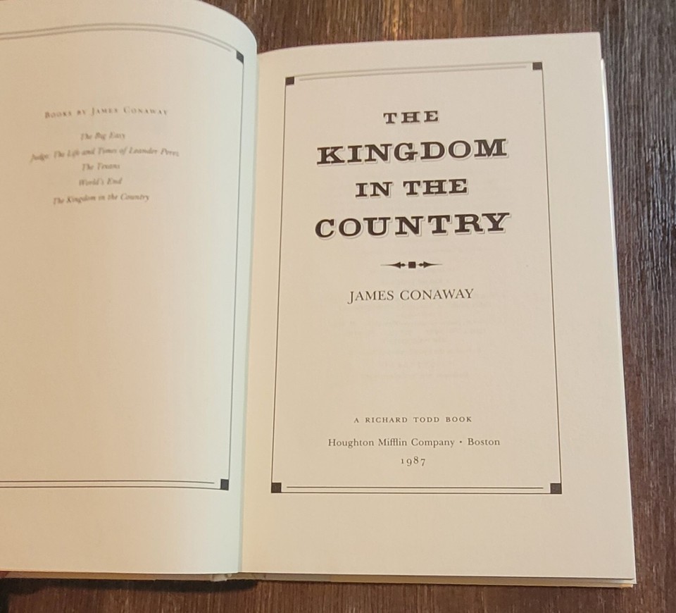 The Kingdom in the Country- James Conaway, 1987, 1st Edition | eBay