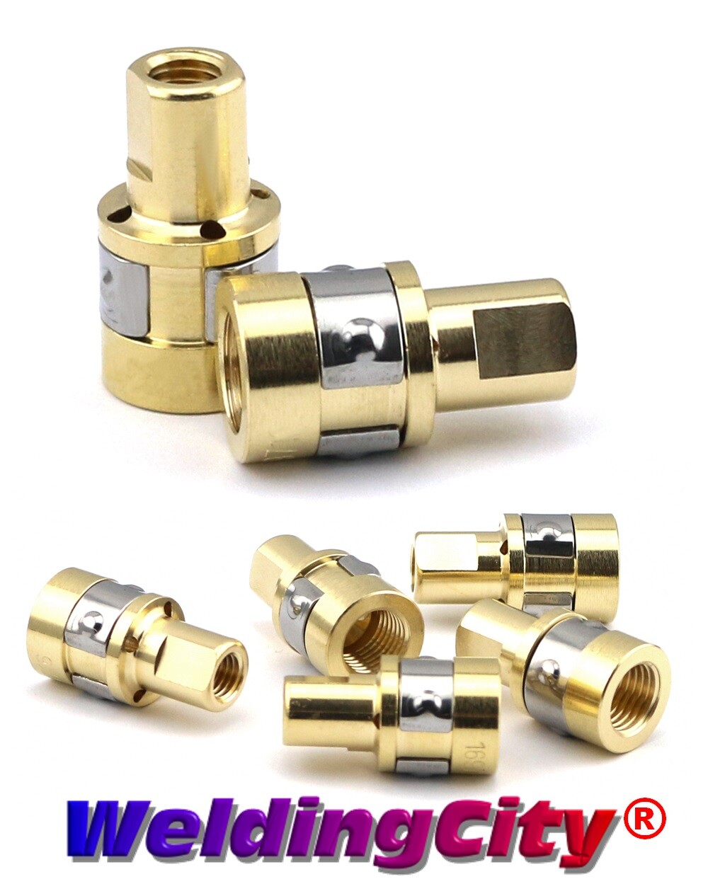 2 Gas Diffuser Tip Adapters 169-716 169716 Miller M-10/15 Hobart MIG ...