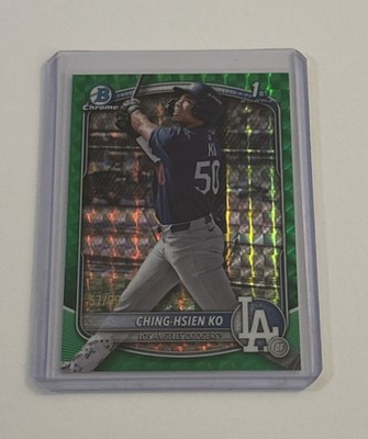 2025 Bowman Chrome Ching-Hsien Ko 1st Bowman Green Geo Refractor #57/99 ...
