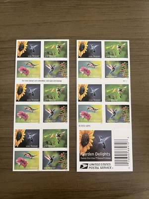 2 Panes of 20 Garden Delights Stamps USA Forever - 40 Stamps Total | eBay