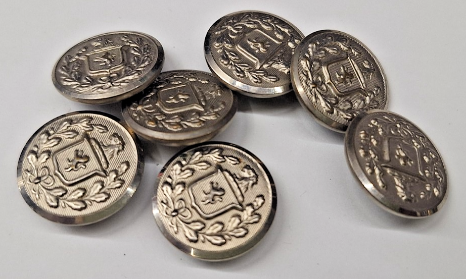 HUGE Lot BUTTONS SHEILDS Vintage Crest Military Metal Gold Silver 60s ...