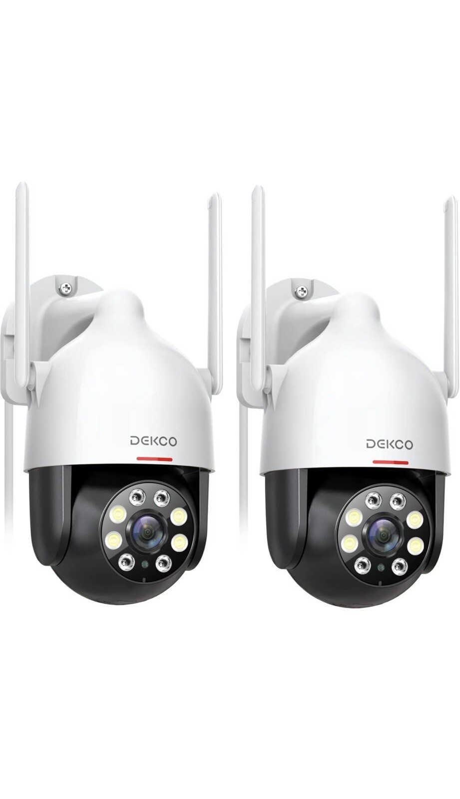 DEKCO 2 PACK HD WI-FI SECURITY CAMERA DC5L PAN-TILT 360° VIEW 2-WAY ...