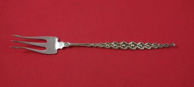 Whiting Sterling Silver Cocktail Fork 5 1/2" Wavy handle Bead center ...