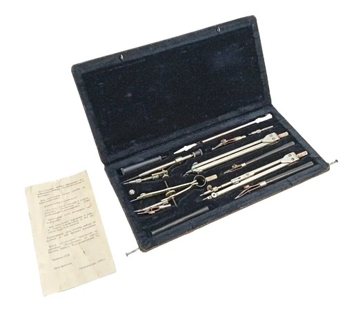 Drawing Tools Set GOTOVALNYA NCHK-14-1 Drawing Box USSR Tool Engineer ...