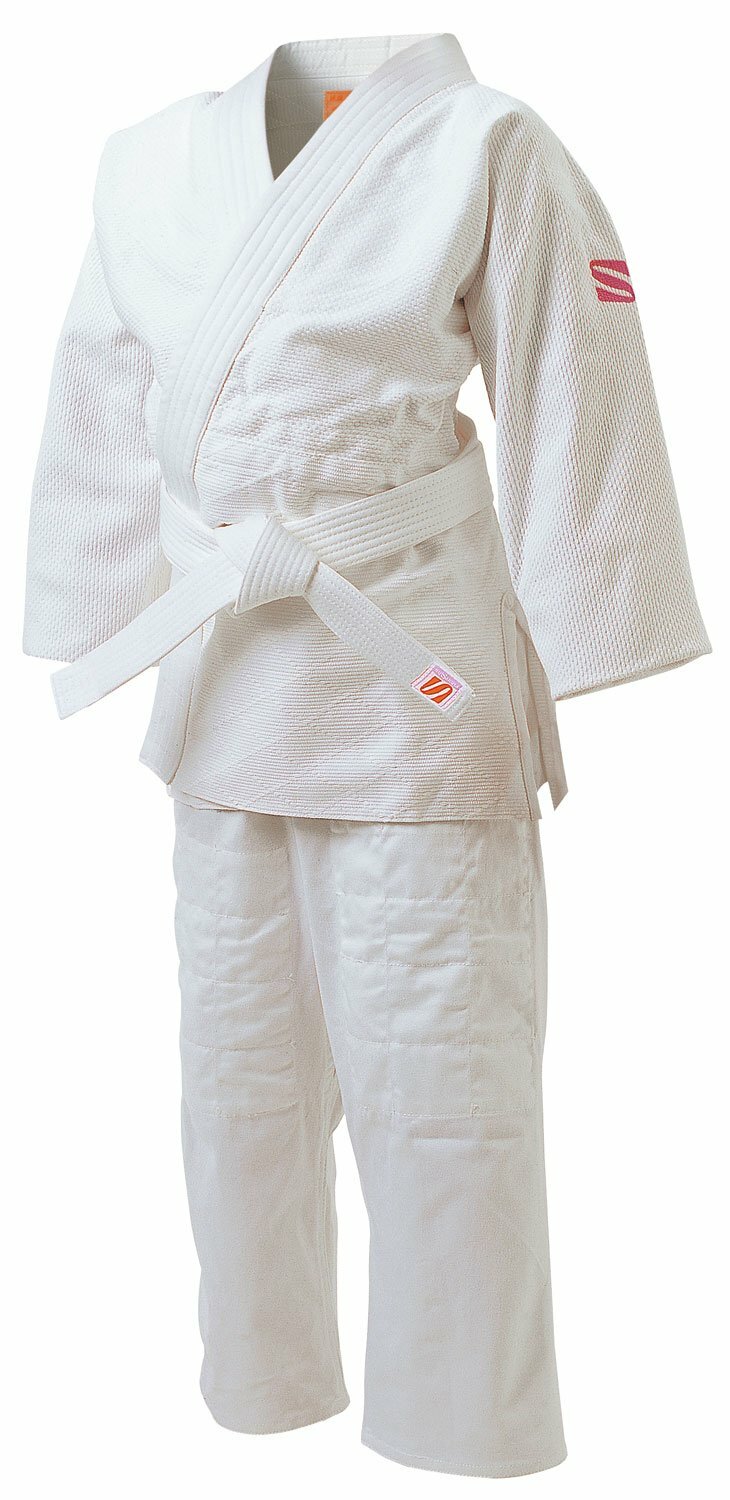Kusakura Japan Woman Judo gi wear SAKURA JSL Jacket Pants Obi set white ...