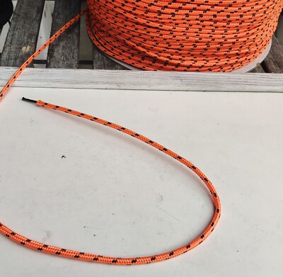 4mm X 7.5m Orange DOUBLE BRAID spectra rope Dyneema core marine sailing ...