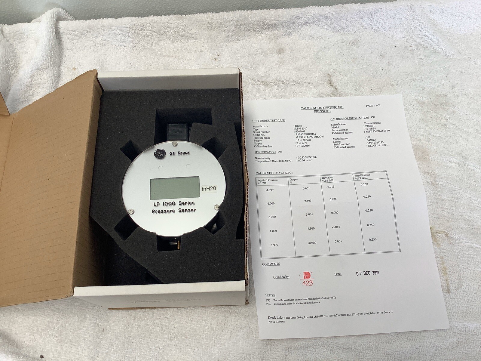 Druck LP 1000 Pressure Sensor. LPM1510-C1SDW-1 | eBay