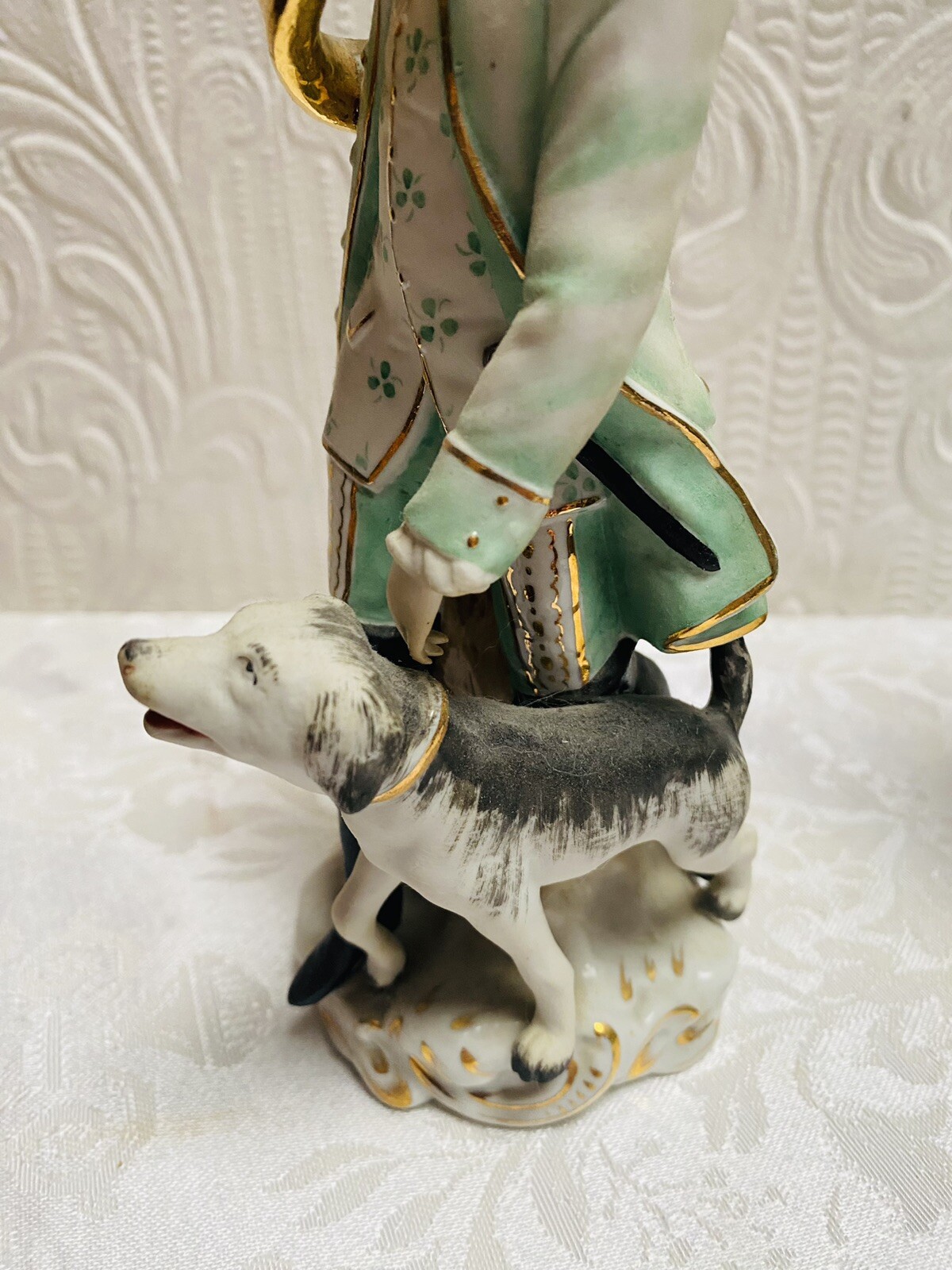 Pair Antique Sitzendorf Figurines With Dogs | eBay