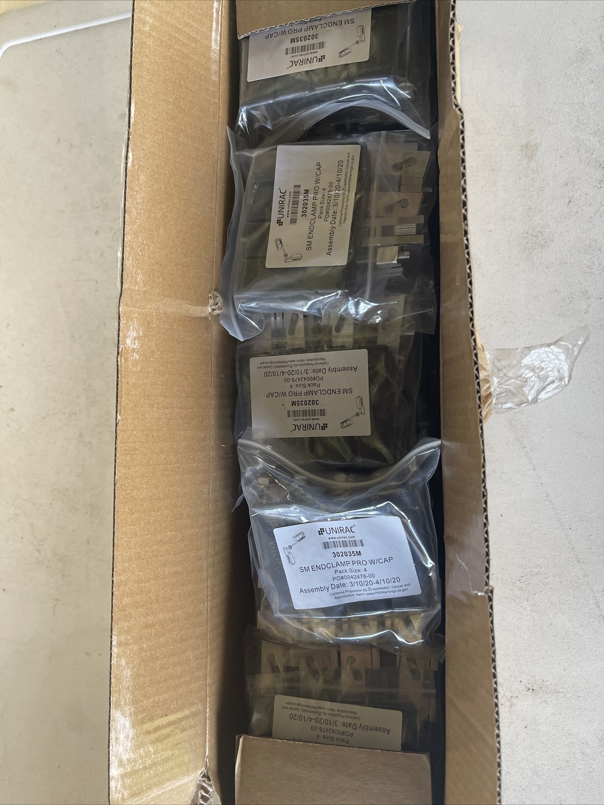 UNIRAC SolarMount Pro Series 302035M Universal End Clamp Packs - Free ...