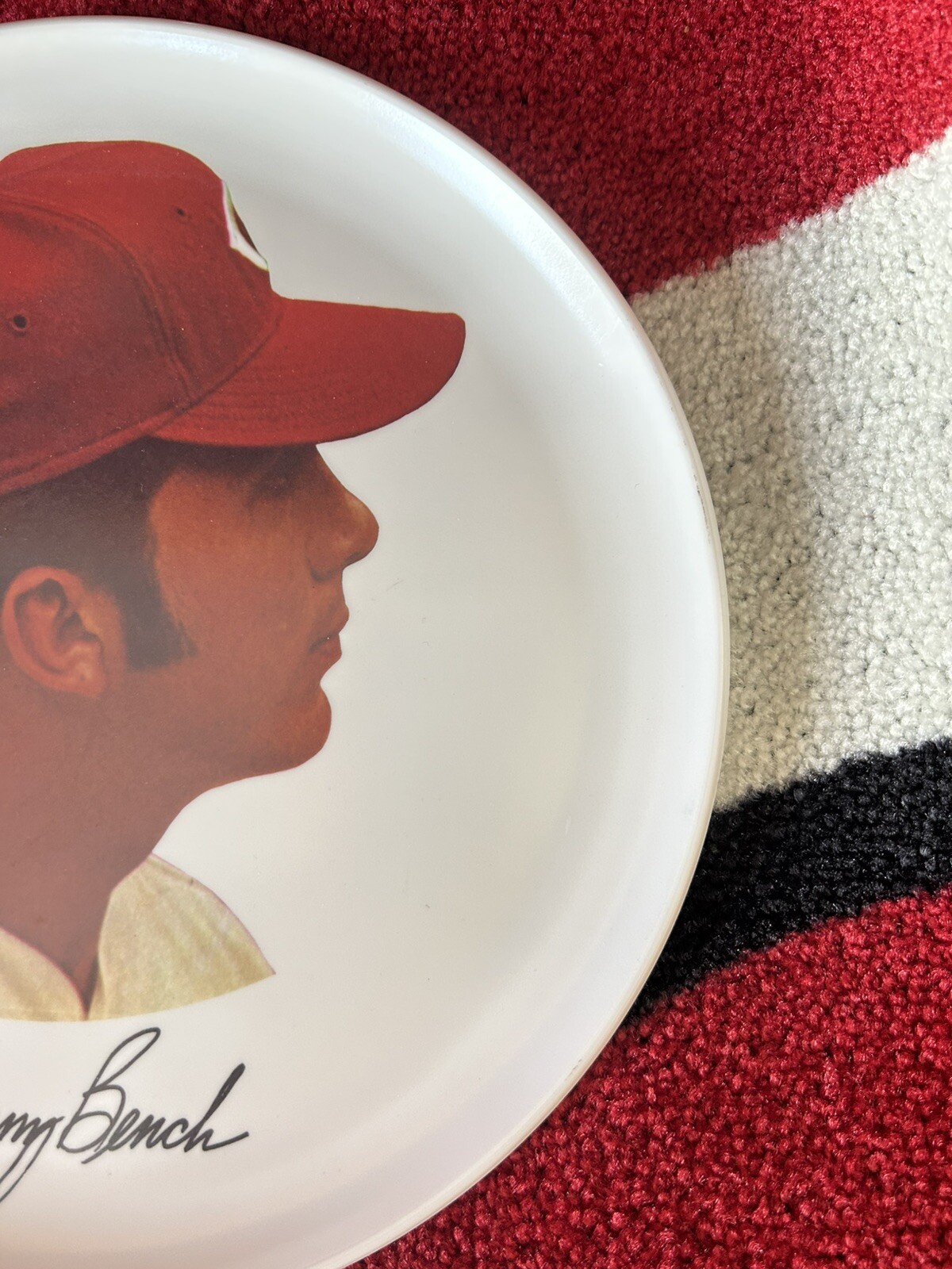 1970's Johnny Bench Plate 9 3/4 " DIA | eBay