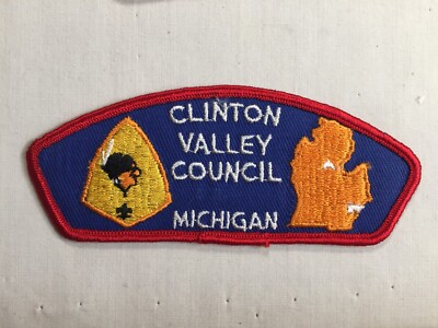 Clinton Valley Council twill plastic back BSA CSP Patch | eBay