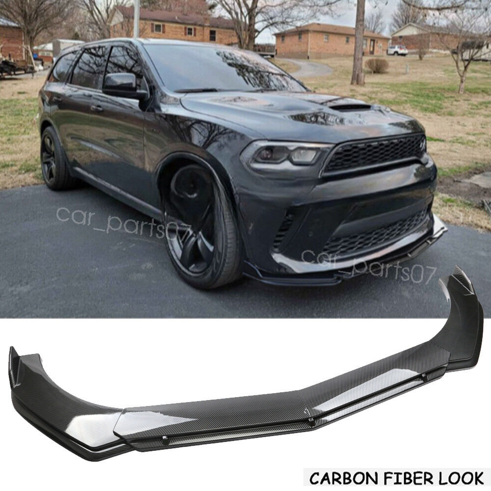 For Dodge Durango SXT R/T SRT Carbon Fiber Style Front Bumper Lip ...