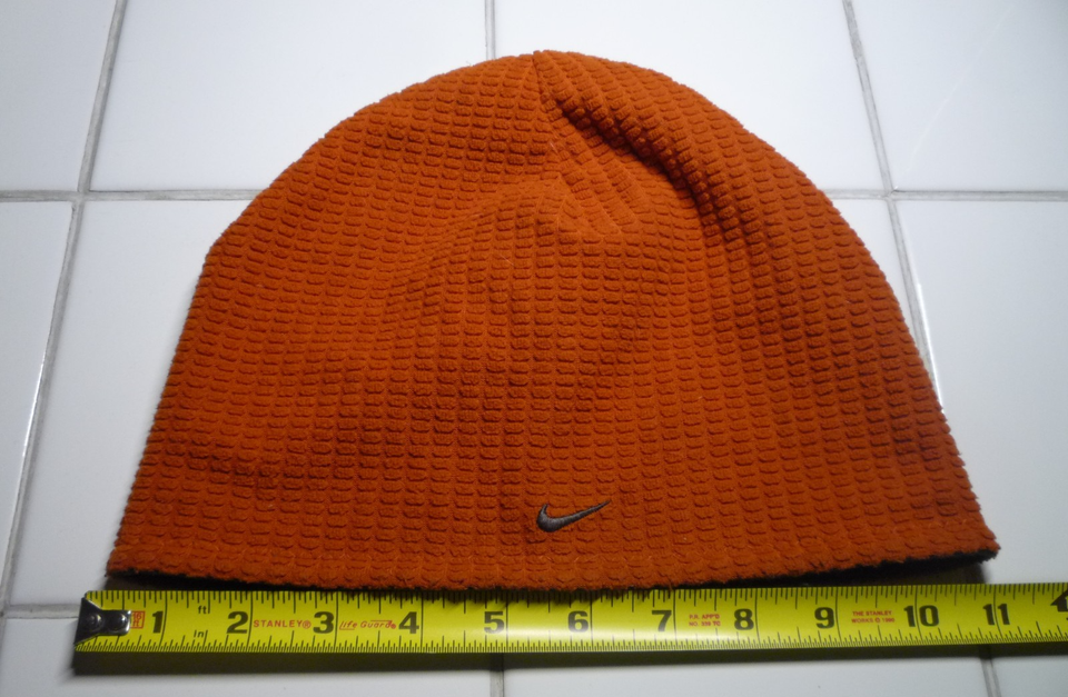 Nike Reversible Orange To Gray Beanie Cap One Size Fits All | eBay