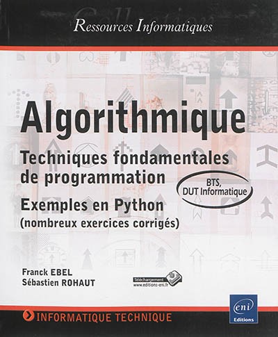 Algorithmique - Techniques fondamentales de programmation - Exemples en Python ( | eBay