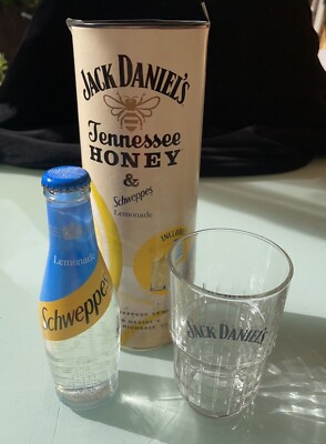Jack Daniels Gift Set, Honey Tube + Schweppes Lemonade & JD Highball ...