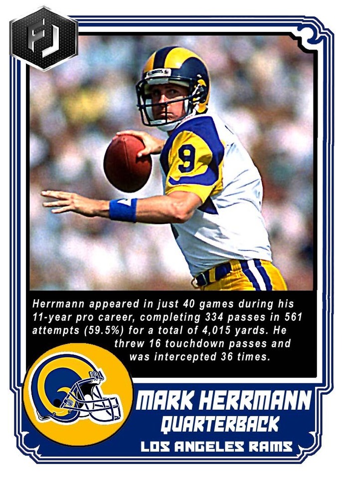 ACEO MARK HERRMANN LOS ANGELES RAMS CUSTOM HAND MADE ART CARD | eBay