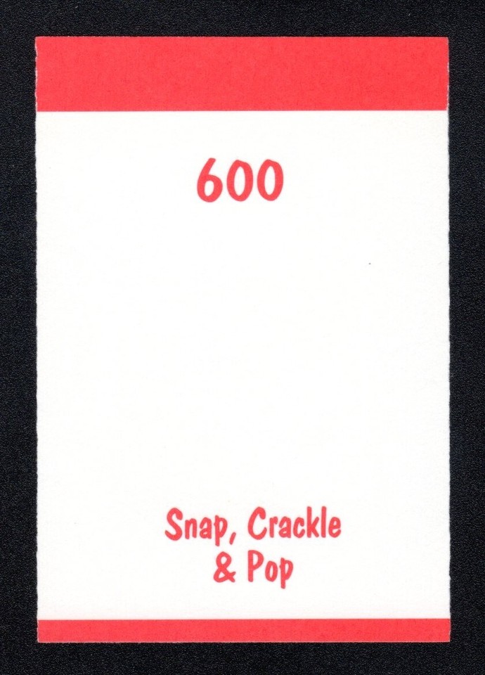 Snap Crackle & Pop Rice Krispies Vintage 1987 Motto Game Trivia Card ...