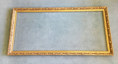 Large Vintage Gilded Gold Gilt Wooden Picture Frame - 60" x 30" (1528 x ...